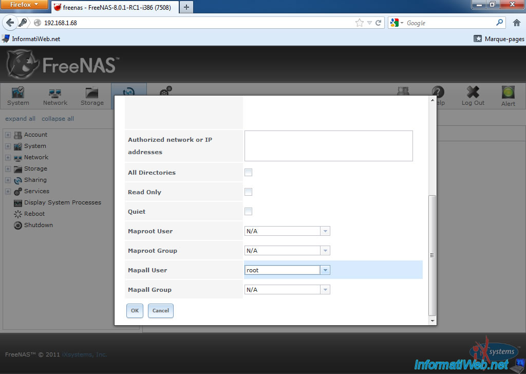 Créer Un Partage Unix Nfs Dans Freenas Divers Tutoriels Informatiweb
